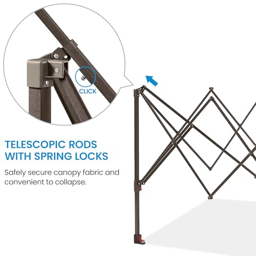 Yaheetech Pop Up Gazebo w/Sides, 4x4m Outdoor Instant Patio Canopy ...