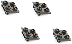 Lego Parts: Hinge Brick 2 x 2 Top Plate Thin (PACK of 4 - Black) by ...