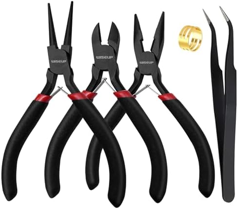 Amazon.com: WISEUP 3 Pcs Jewelry Pliers Set - Needle/Chain Nose, Round ...