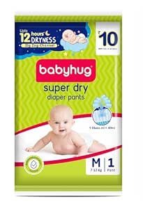 Babyhug Super Dry Pant Style Diaper Medium (M) Size - 1 Piece (Pack of ...