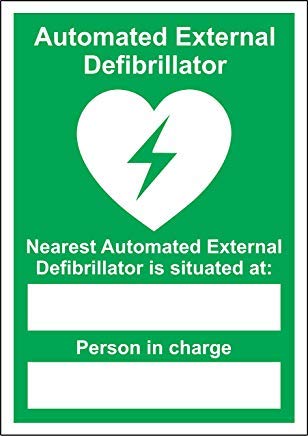 Automated External Defibrillator Nearest Location Sign Stickers Warning ...