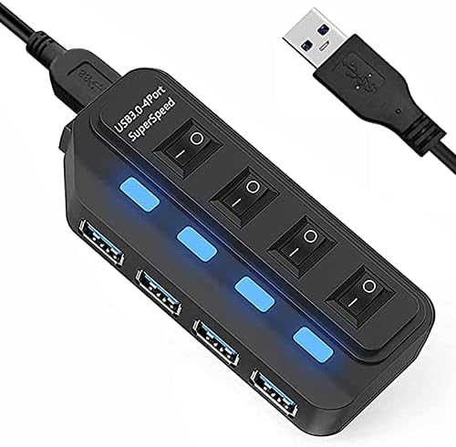 Amazon.com: USB HUB USB Switch Hub 3.0 Adapter High Speed Multi 7 Ports ...