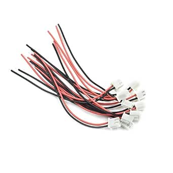 Hxchen JST XH2.54-2P 2.54mm Pitch 2 Pin Female Connectors Cable Plug Header Expansion Wire 100mm ...
