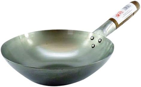10" Carbon Steel Flat Based Wok : Amazon.co.uk: Home & Kitchen