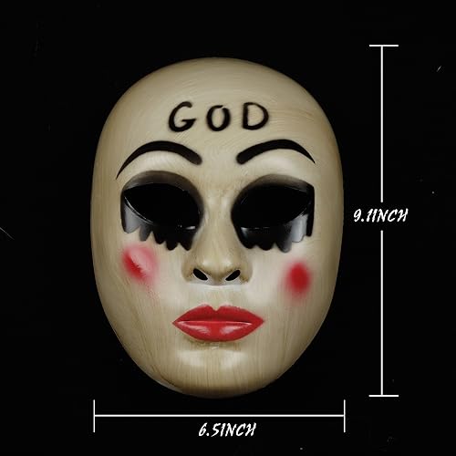 keland The Purge GOD Mask Anarchy Mask Scary Halloween Mask for Women ...