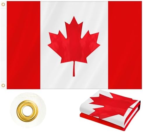 Amazon.com : Canada Flag 3x5 FT Outdoor, Double Sided Heavy Duty 210D ...