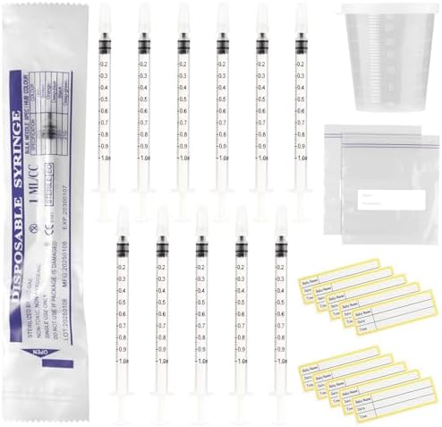 Amazon.com: 20 Sets 1ml Colostrum Syringes with Caps No Needle ...