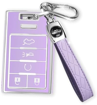 Amazon.com: MILD EAST for Cadillac Key Fob Cover with Keychain, 5 ...