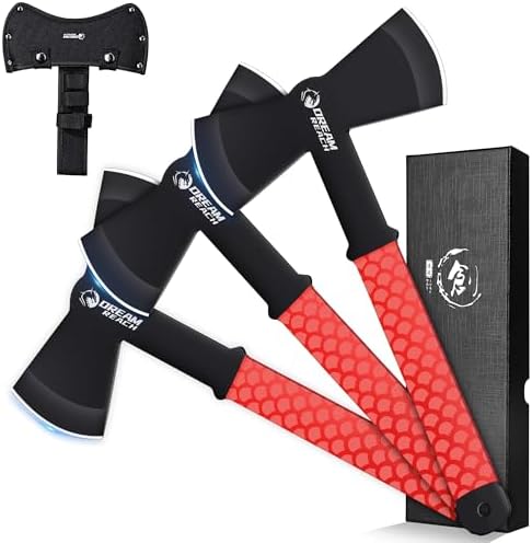 Amazon.com : Dream Reach 3-Pack Double Bit Axe Set, Full Tang Handle ...