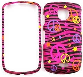 Amazon.com: PEACE SIGN PINK/BLACK ZEBRA PRINT DESIGN SNAP-ON CELL PHONE ...