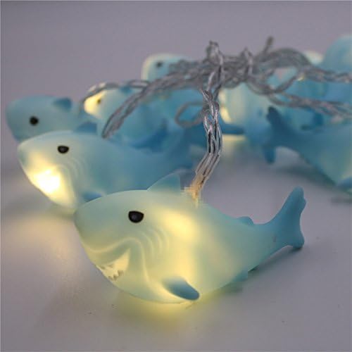 YQ-BEST 1.5 Meter Battery Powered Cute Animal Shark Shape 10 Led Fairy ...