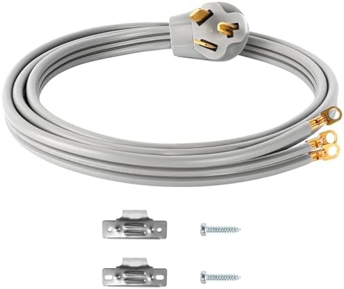 Amazon.com: WX09X10004 6ft 30 Amp Dryer Power Plug 3-Prong 3-Wire with ...