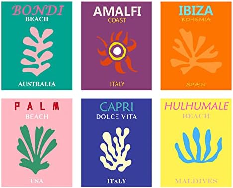 Amazon.com: Preppy Room Decor Aesthetic Wall Art Prints -Set of 6 ...