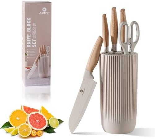 Amazon.com: 6 PCS Knife Set, LOCCOWOT Stainless Steel Kitchen Knife Set ...