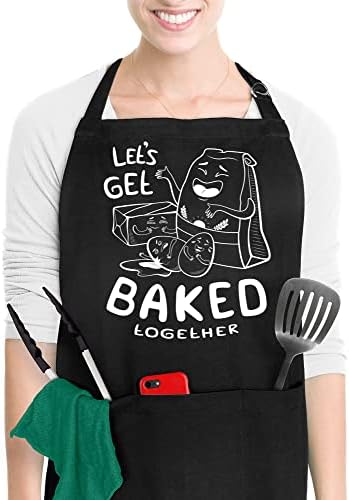 Amazon.com: Saukore Funny Baking Aprons for Women Men, Cute Baking ...
