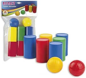 Amazon.com: all4yourparty Can Throwing Game with 6 Cans and 2 Balls ...