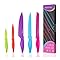 nuovva Kitchen Knife Set with Colour Coding 5 Piece Coloured Knives Set ...