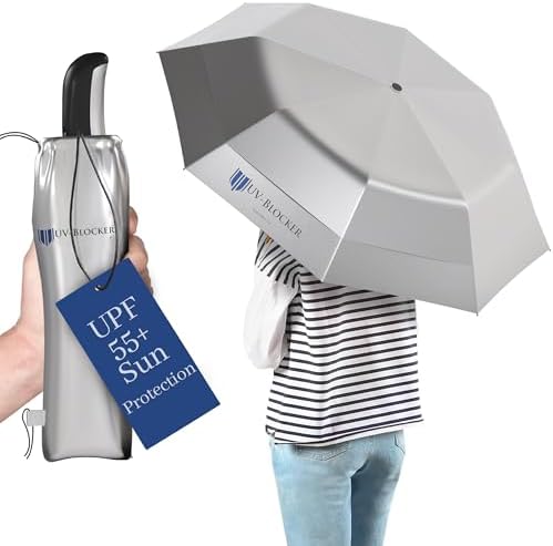 UV-Blocking Sun Protection UV Umbrella - Handheld Portable Beach ...