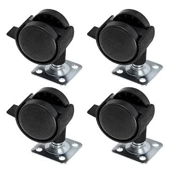 Qianyu 4 Pcs Swivel Caster Wheels with Screws 360 Degree Rotation ...