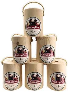 Amazon.com: One Log Fire Campfire Log 6-Pack Mini, Firewood Log with ...