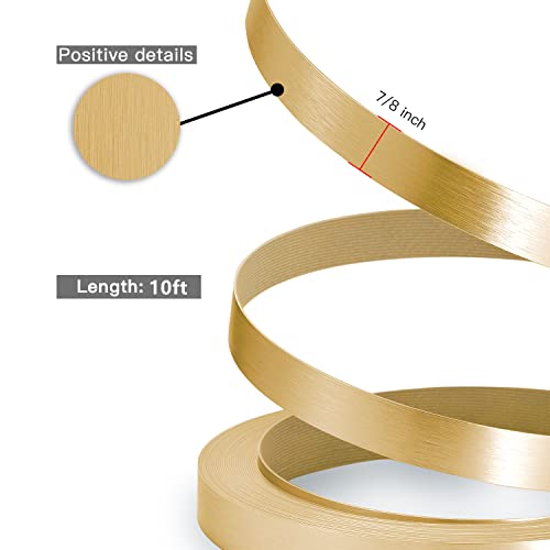 Snapklik.com : Gold Edge Banding, 7/8 X 10ft Brushed Aluminum Edge ...