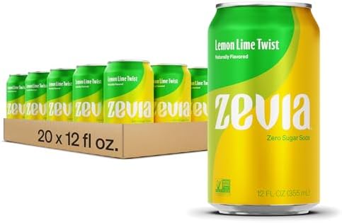 Amazon.com : Zevia Zero Calorie Soda, Lemon Lime Twist, 12 Ounce Cans ...