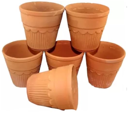 Buy UNPLASTIC Brown Clay Traditional Style Kullad/Kulhad/Kullar/Kullad ...