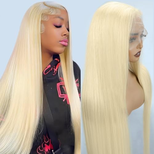 Amazon.com : LAKASTATR Blonde Wig Human Hair 30 Inch 13x4 613 Lace ...