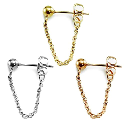 Amazon.com: Conch chain earring, Rose Gold conch hoop earring, helix ...