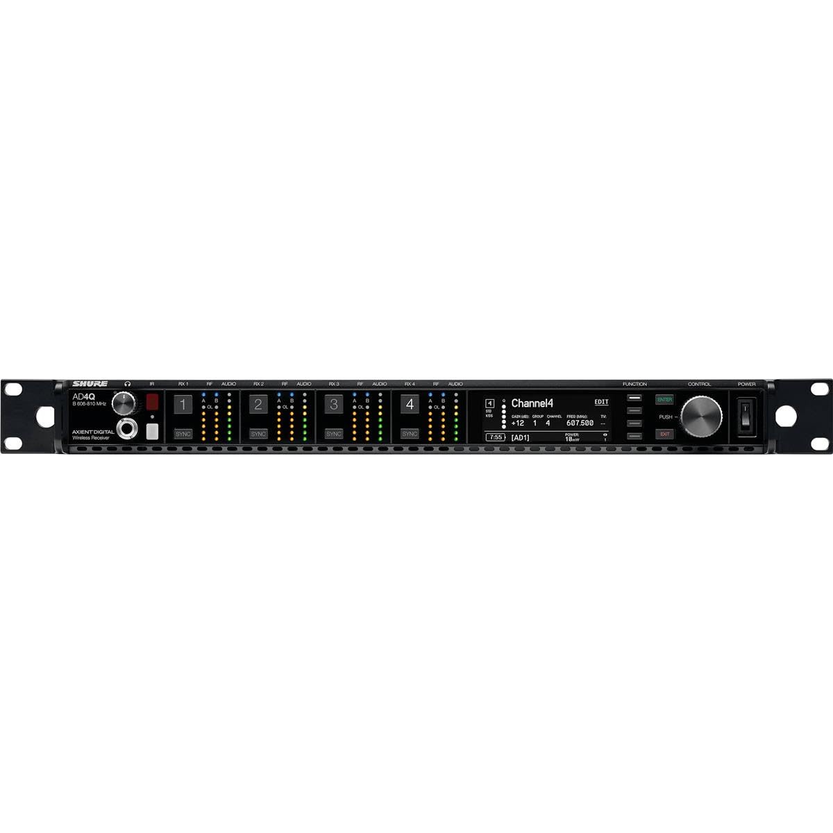 Amazon.com: Shure AD4Q Axient Digital Quad-Channel Wireless Receiver ...