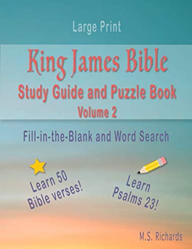 Amazon.com: King James Bible Study Guide and Puzzle Book Volume 2: Fill ...