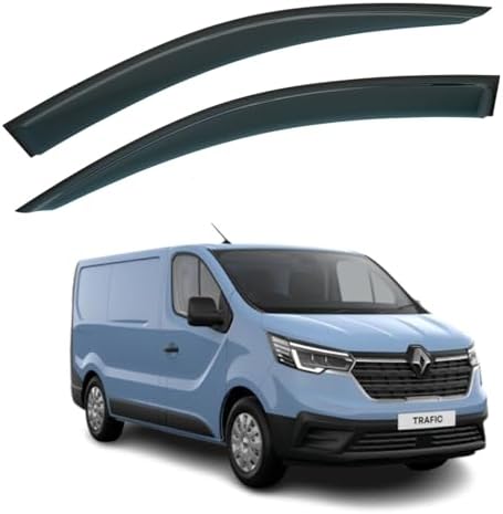 Set Of 2 STICK-ON Wind Deflectors Compatible with RENAULT TRAFIC 2014 ...