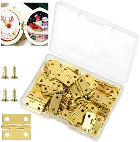 Small Mini Hinges, 50 Packs Cabinet Drawer Door Chest Butt Hinges ...