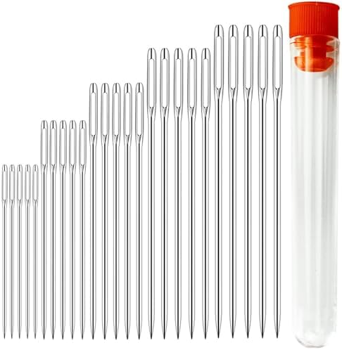 30pcs of 5cm Sharp Metal Hand Knitting Yarn Needles Binca Cross Stitch ...