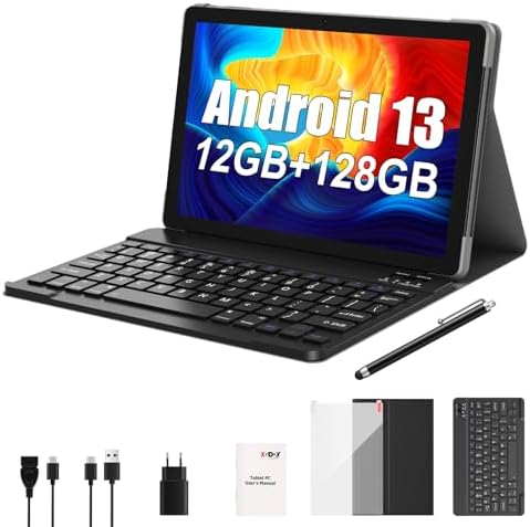 XGODY 10 Zoll Android 14 Tablet mit Tastatur 2,4G/5G WLAN 2,0 GHz | 12 ...