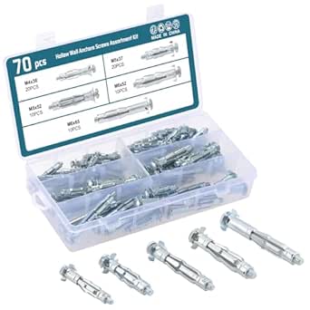 HSEAMALL 70 Sets Wall Anchors Plugs,Heavy Duty Metal Anchors ...