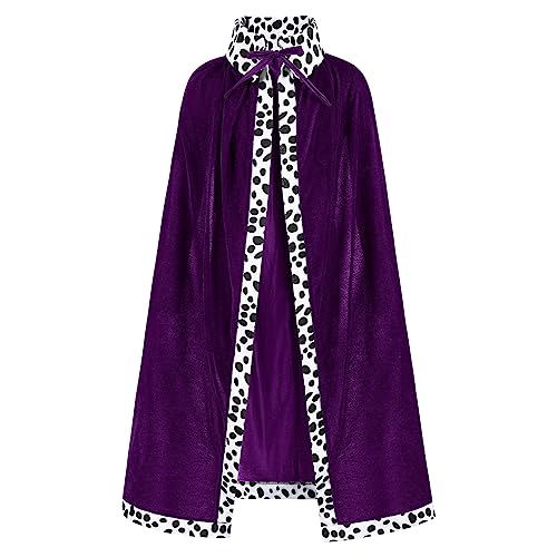 Men King Costume Prince Velvet Cape with King Crown Scepter Fancy Royal ...