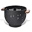 Amazon.com: Metal Colander with Wood Handle, 5.5 Quart Powder Coated ...