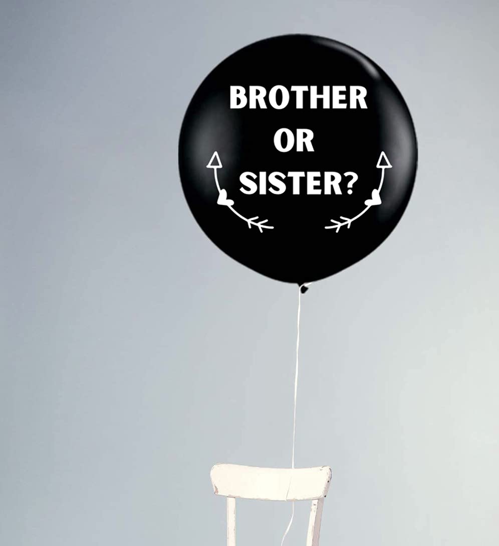 Luxury Gender Reveal Brother Or Sister Balloon Gender Reveal Balloon 36in With Confetti Blue luxury-gender-reveal-brother-or-sister-balloon-gender-reveal-balloon-36in-with-confetti-blue