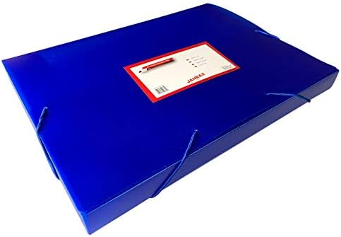 Exacompta - 1 Exabox Elastic File Box - 25 x 33 cm - A4 - Blue, Yellow ...