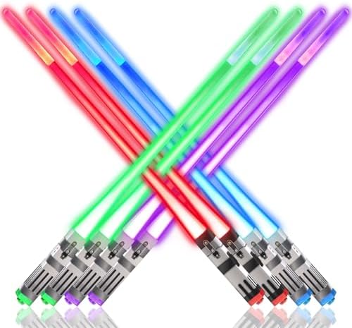 Amazon.com: ChopSabers Lightsaber Led Light Up Chopsticks (2 Pair, Red ...