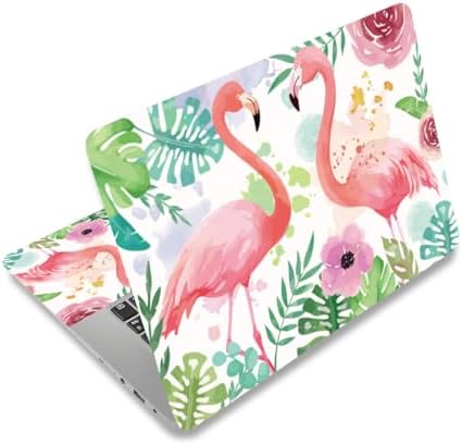 Amazon.com: PLIGREAT Pink Flamingo Leaves Laptop Skin Sticker Decals ...