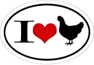 ION Graphics Chicken Decal - I Love Chickens Vinyl Sticker - Chicken ...