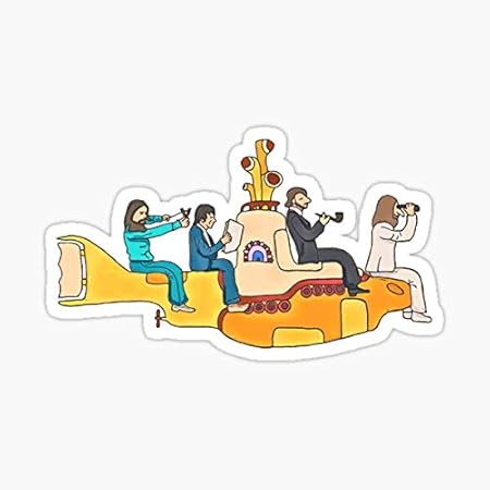 Amazon.com: MFX Design Yellow Submarine Laptop Sticker Decal Bumper ...
