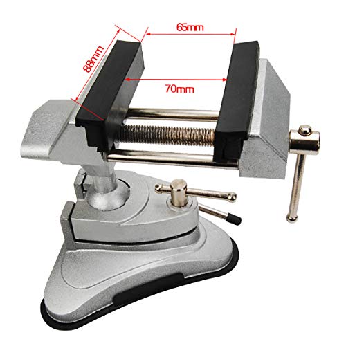 KATSU Mini Vacuum Base Vise 70mm Portable Multi Angle Pivoting Table ...
