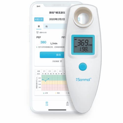Sonmol Smart Bluetooth Digital Spirometer-Peak Flow Meter that can ...