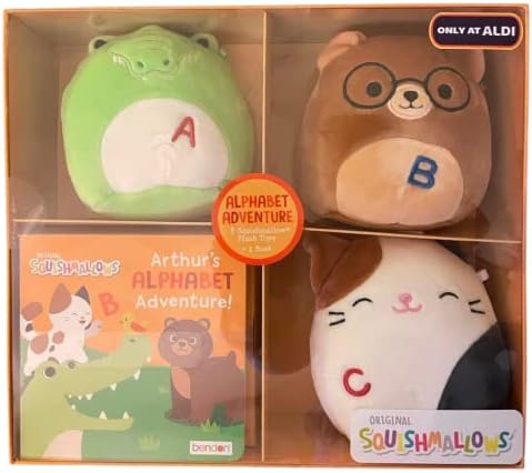 Buy Official KellyToy Squishmallow 5-inch Plush and Book Set - 3 ...