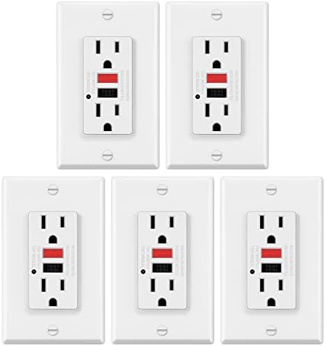 Gfi Gfci Outlet 20 Amp 120 V 10 Pack White - Ground Fault Circuit ...