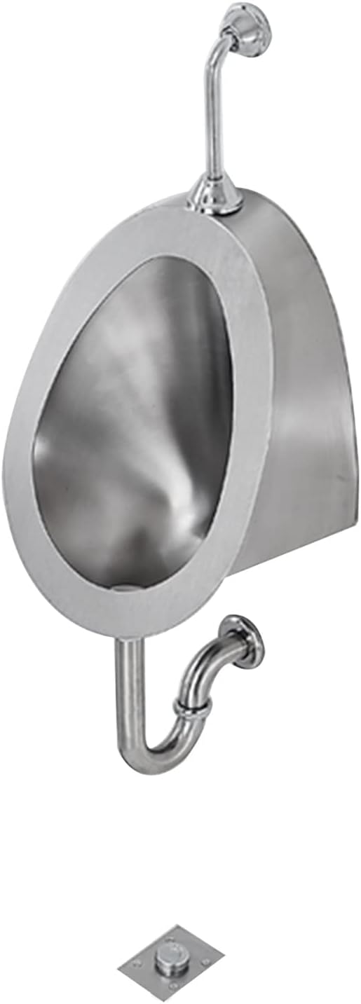 Amazon.com: Wall-Mounted Men's Flushing Urinal,304 Stainless Steel ...