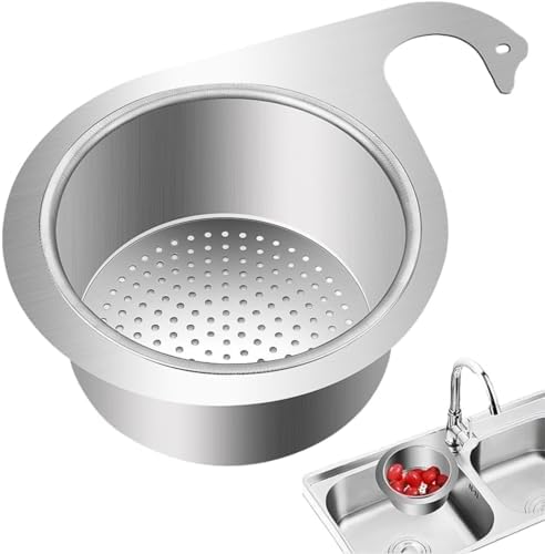 KitchenFest Swan Sink Strainer Corner Stainless Steel Silver Strong ...
